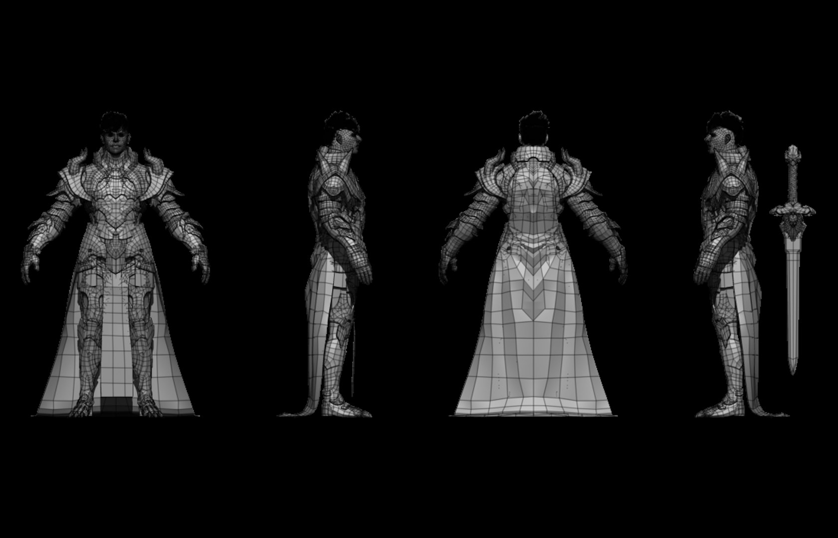 3D Model Male Knight Character - TurboSquid 1418714