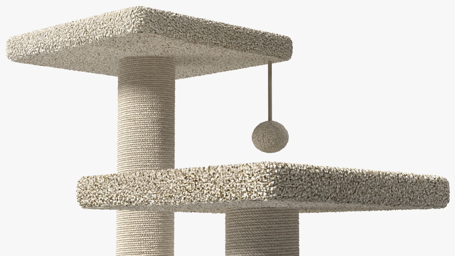 3D Cat Tree 3-Level model - TurboSquid 1821187