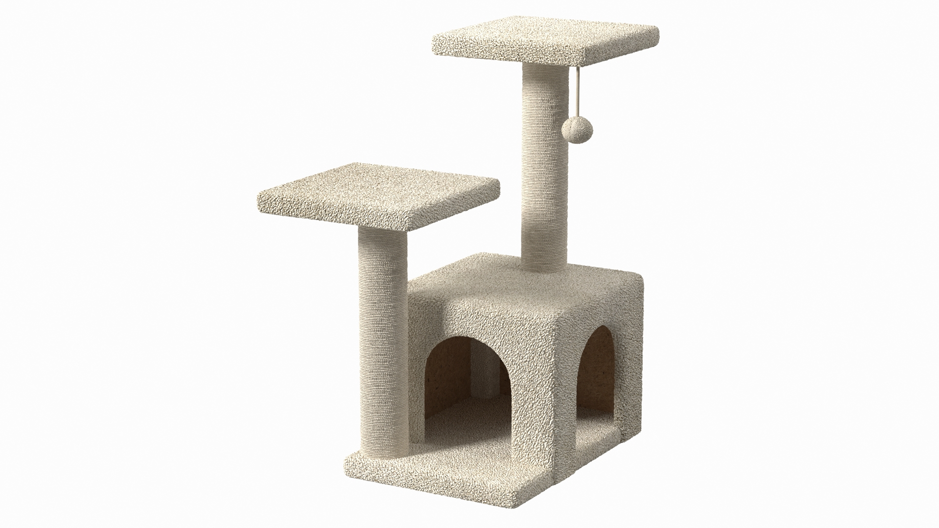3D Cat Tree 3-Level model - TurboSquid 1821187