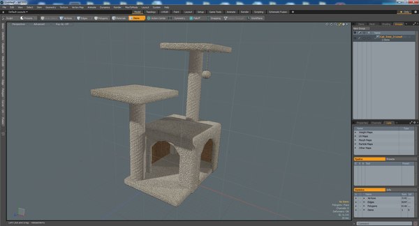 3D Cat Tree 3-Level model - TurboSquid 1821187