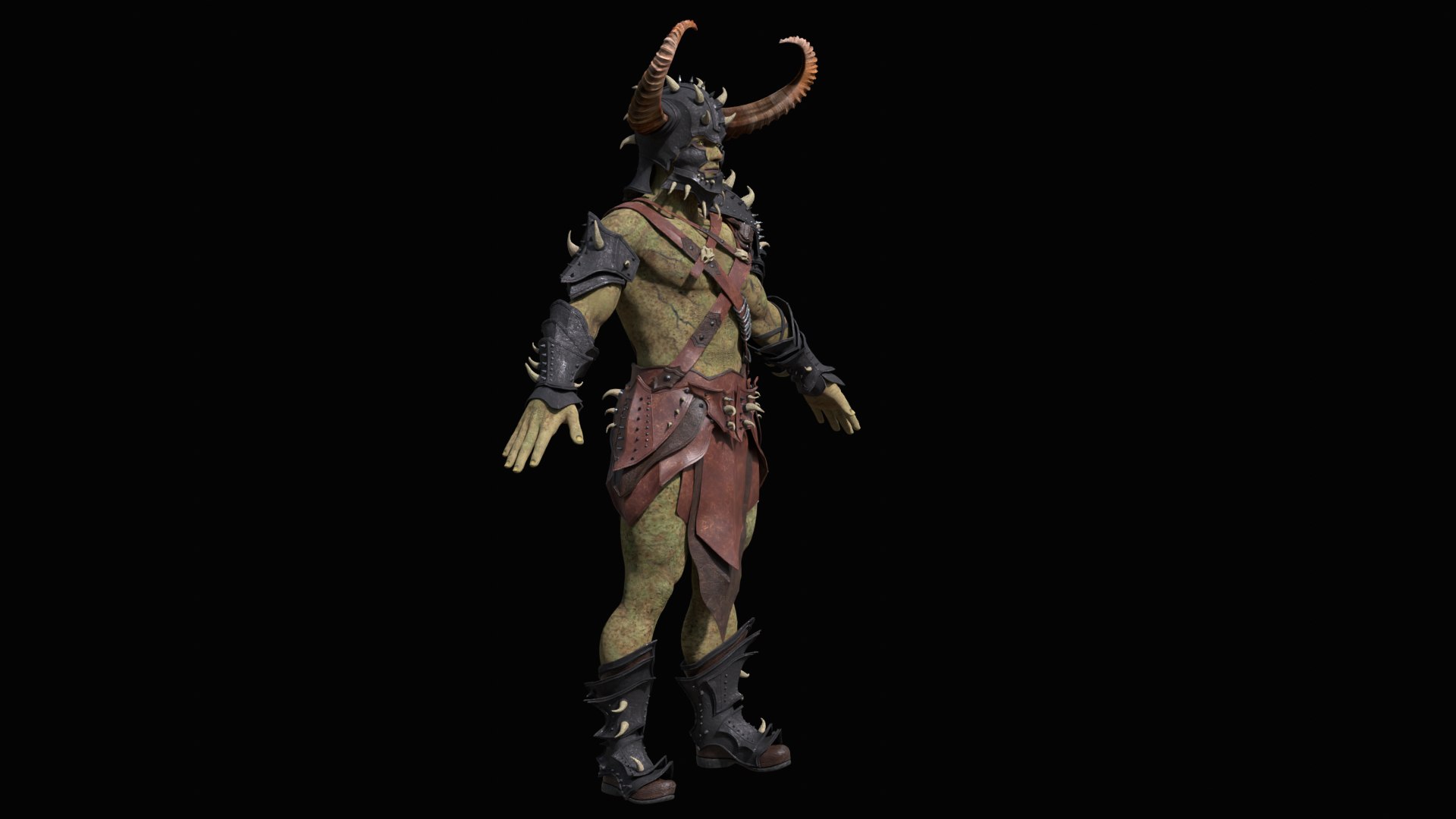 3D Fantasy Orc Warrior 3D model - TurboSquid 2099113