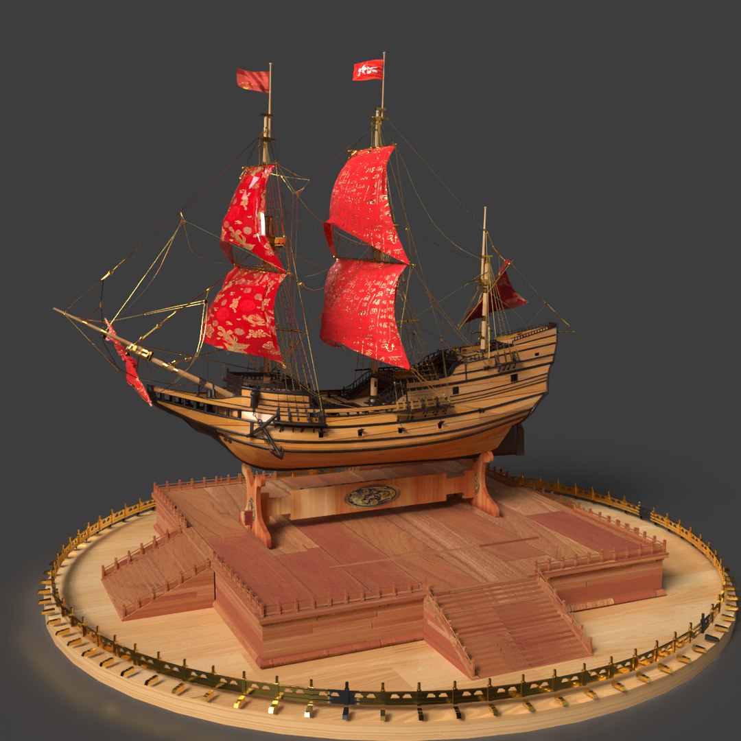 3D Chinese Sail Ship - TurboSquid 2402788