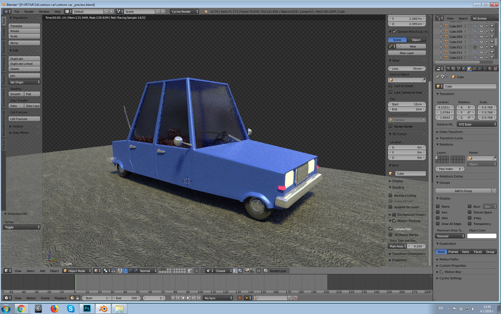 Cartoon Car Model - TurboSquid 1422948