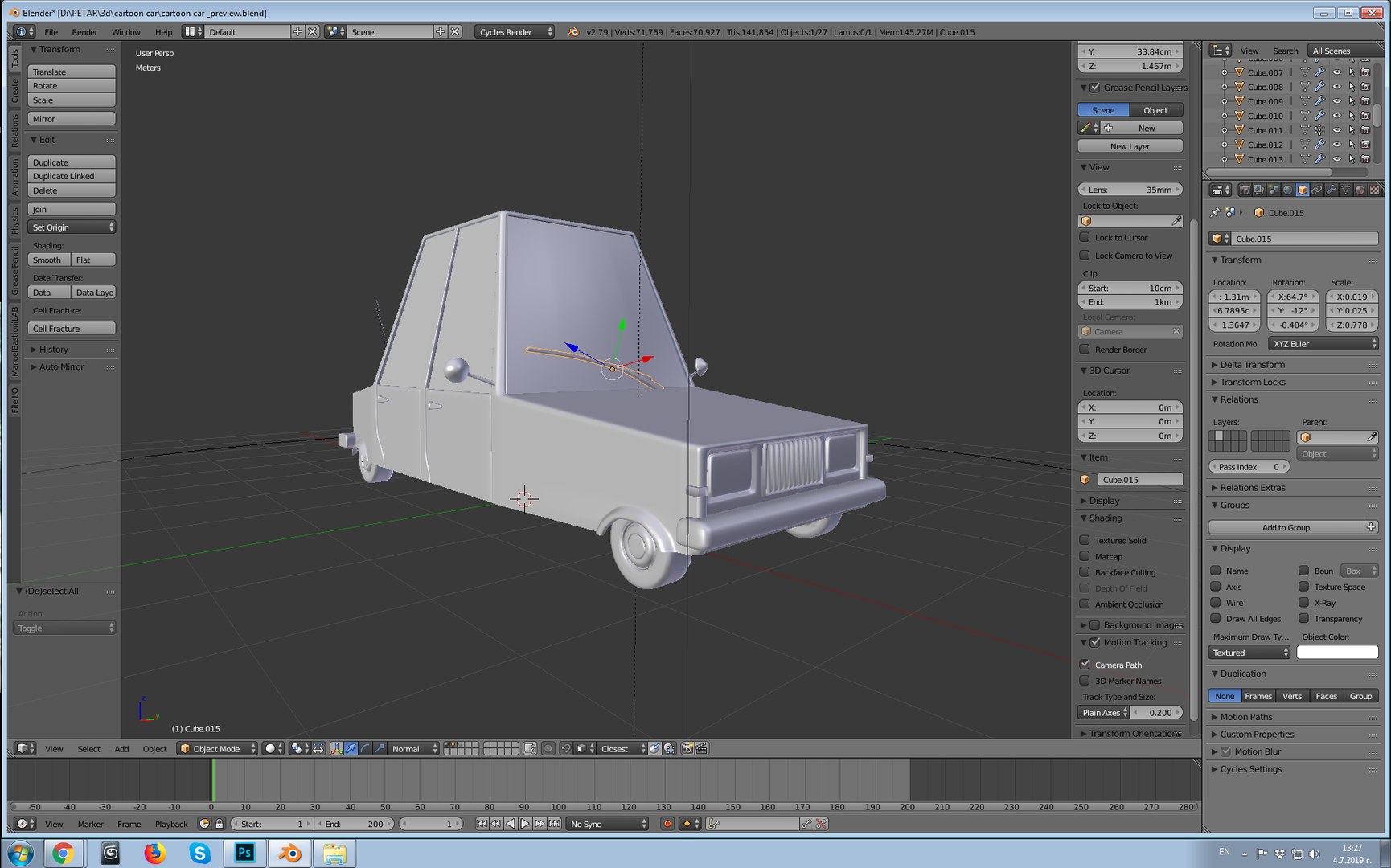 Cartoon Car Model - TurboSquid 1422948