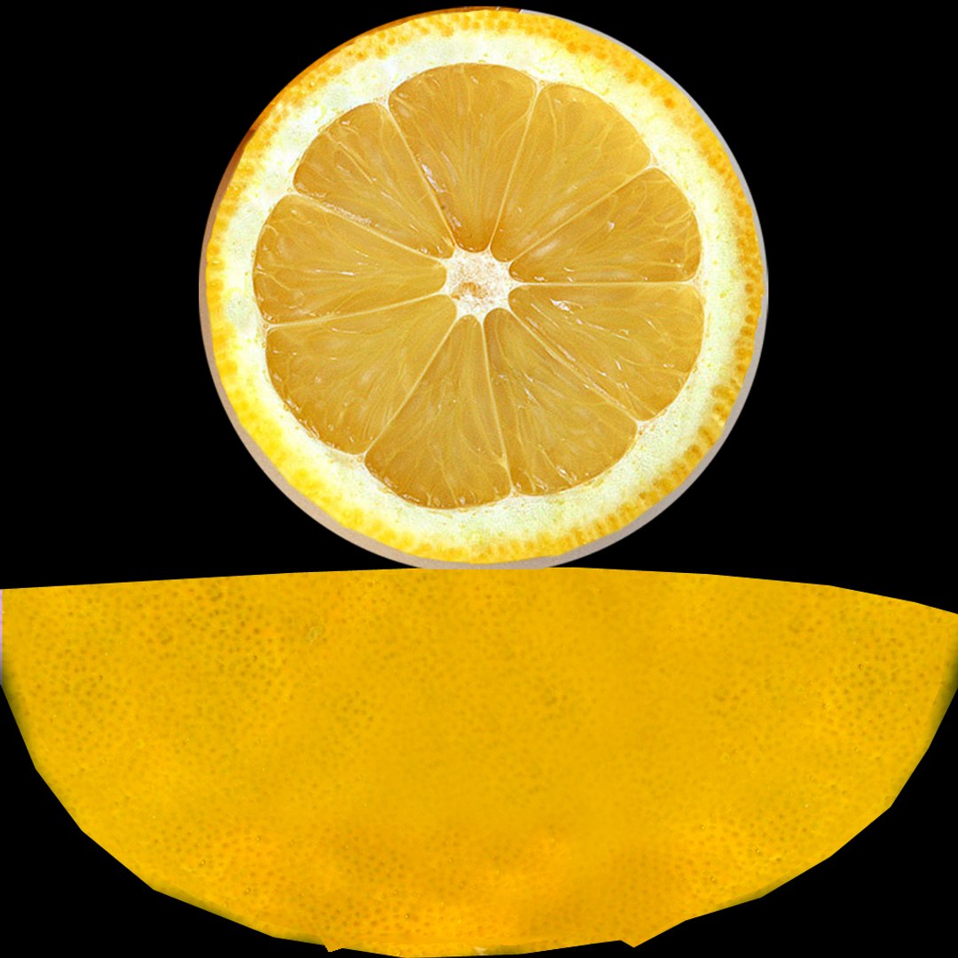 3d model realistic lemon