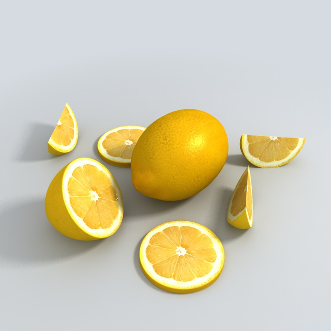 3d model realistic lemon