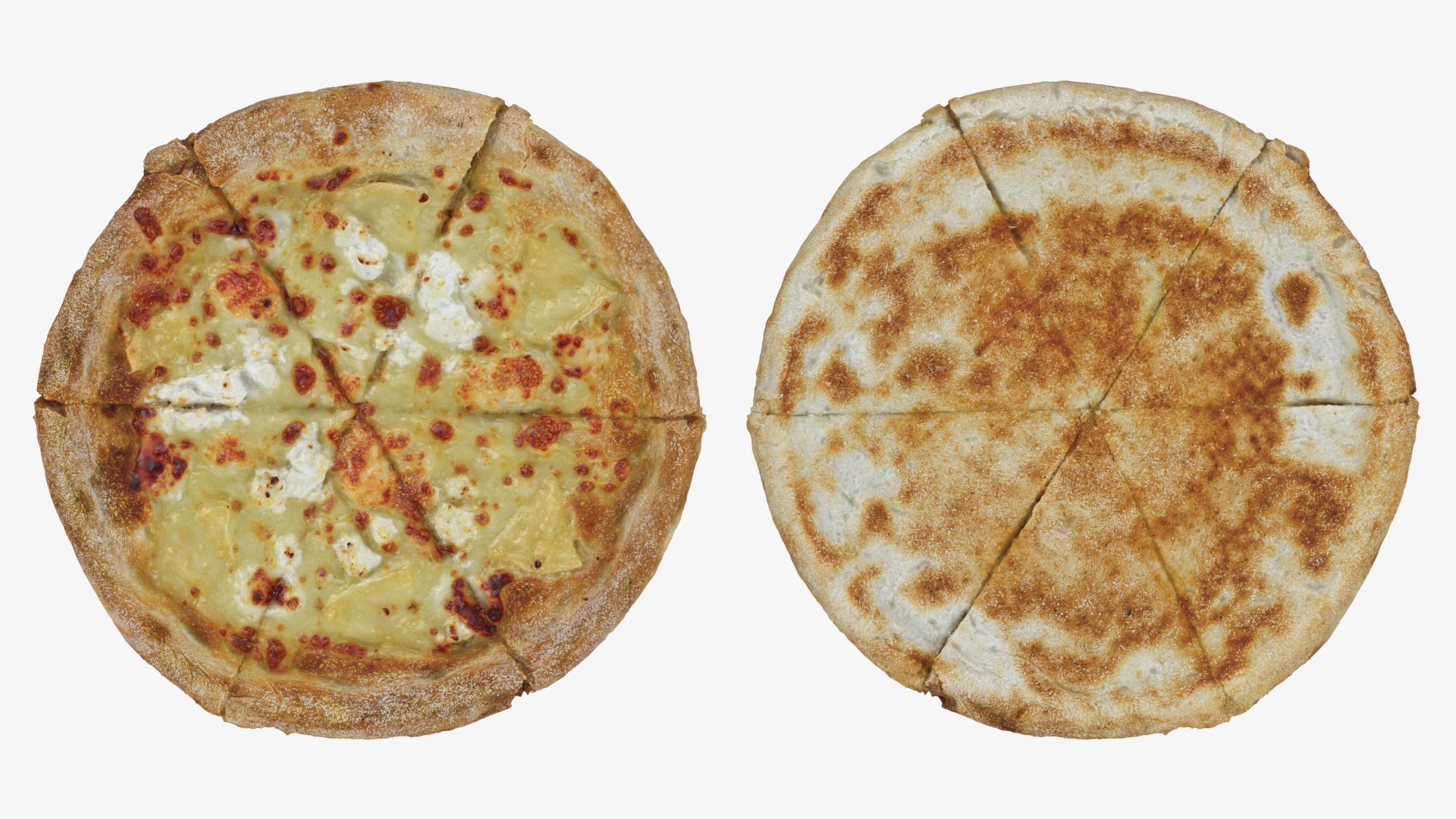 3D Four Cheese Pizza Model - TurboSquid 2391041