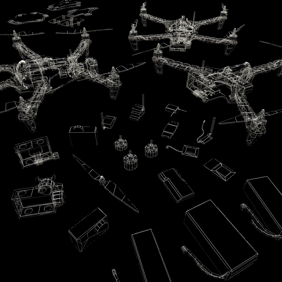 Tricopter Quadrocopter Hexacopter 3d Max