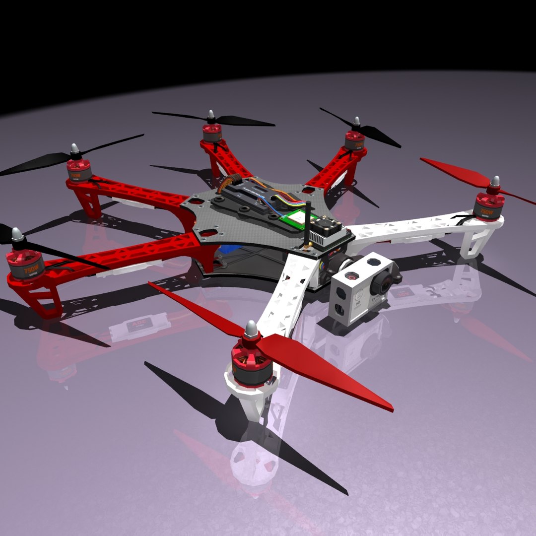 Tricopter Quadrocopter Hexacopter 3d Max