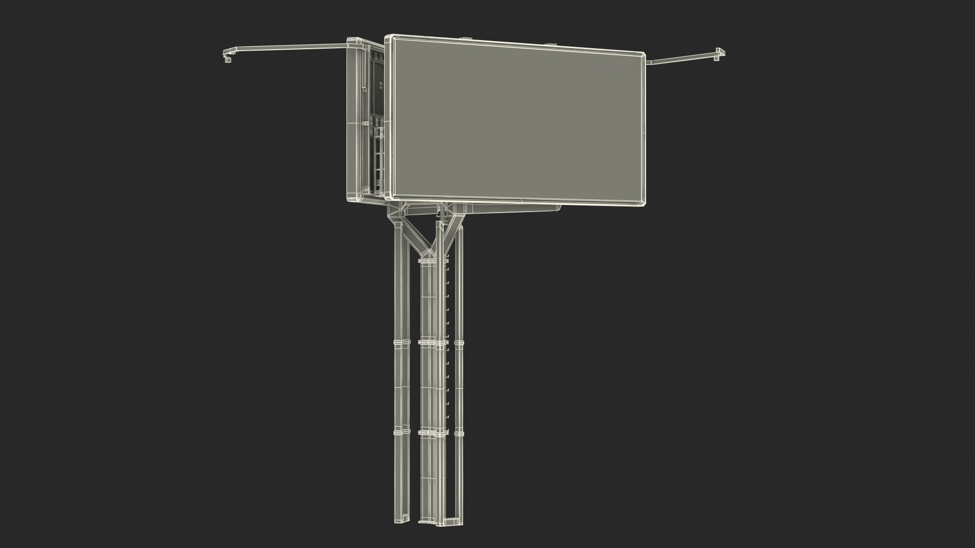 3D Model V-Shaped Digital Billboard 6x3 - TurboSquid 1911747