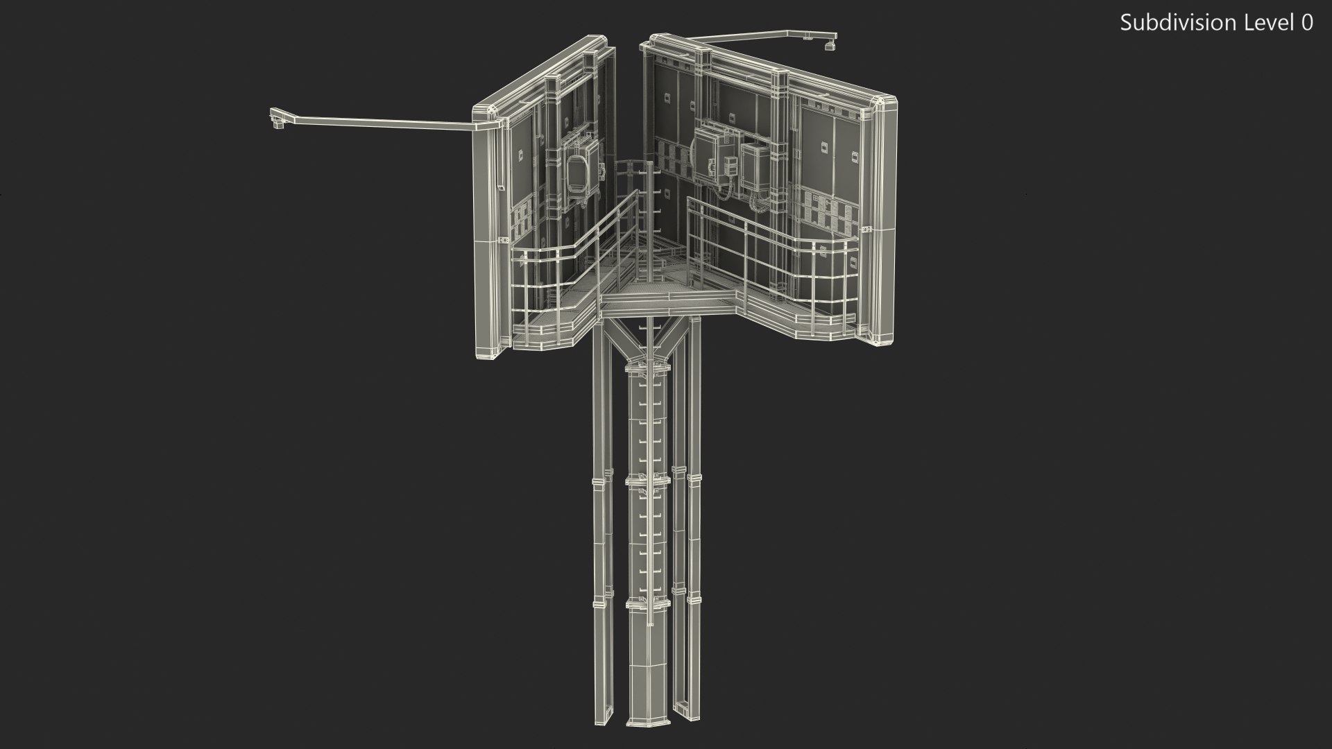 3D model V-Shaped Digital Billboard 6x3 - TurboSquid 1911747