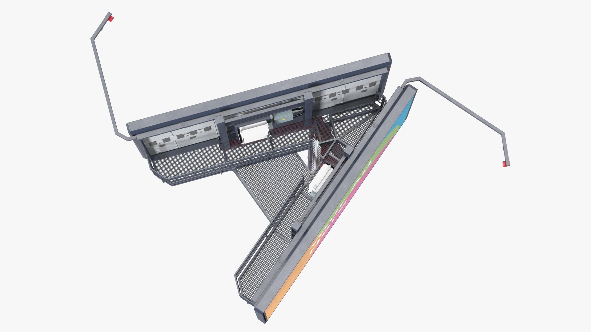 3D Model V-Shaped Digital Billboard 6x3 - TurboSquid 1911747