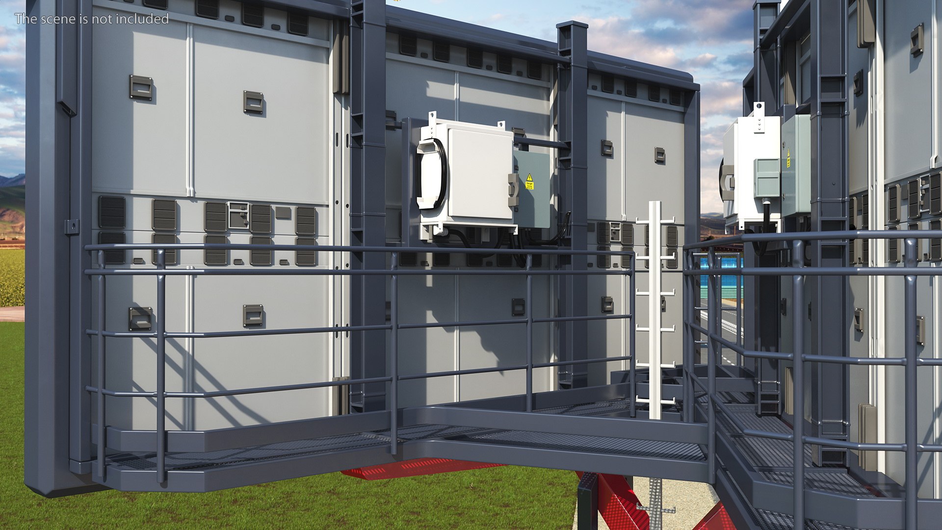 3D Model V-Shaped Digital Billboard 6x3 - TurboSquid 1911747