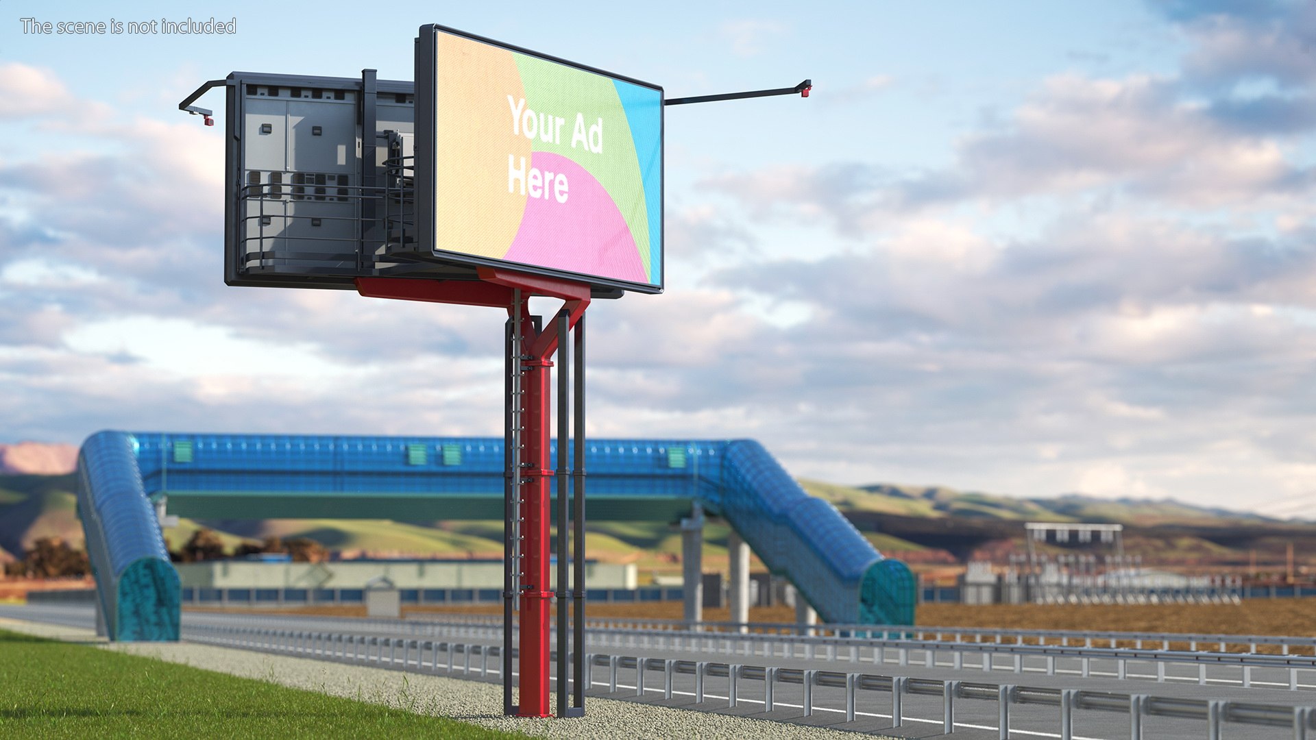 3D Model V-Shaped Digital Billboard 6x3 - TurboSquid 1911747