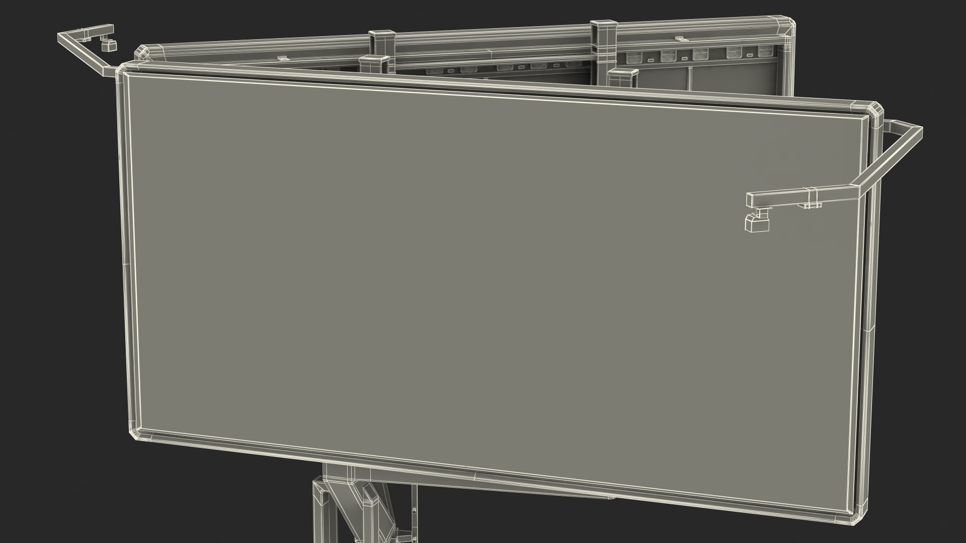 3D model V-Shaped Digital Billboard 6x3 - TurboSquid 1911747