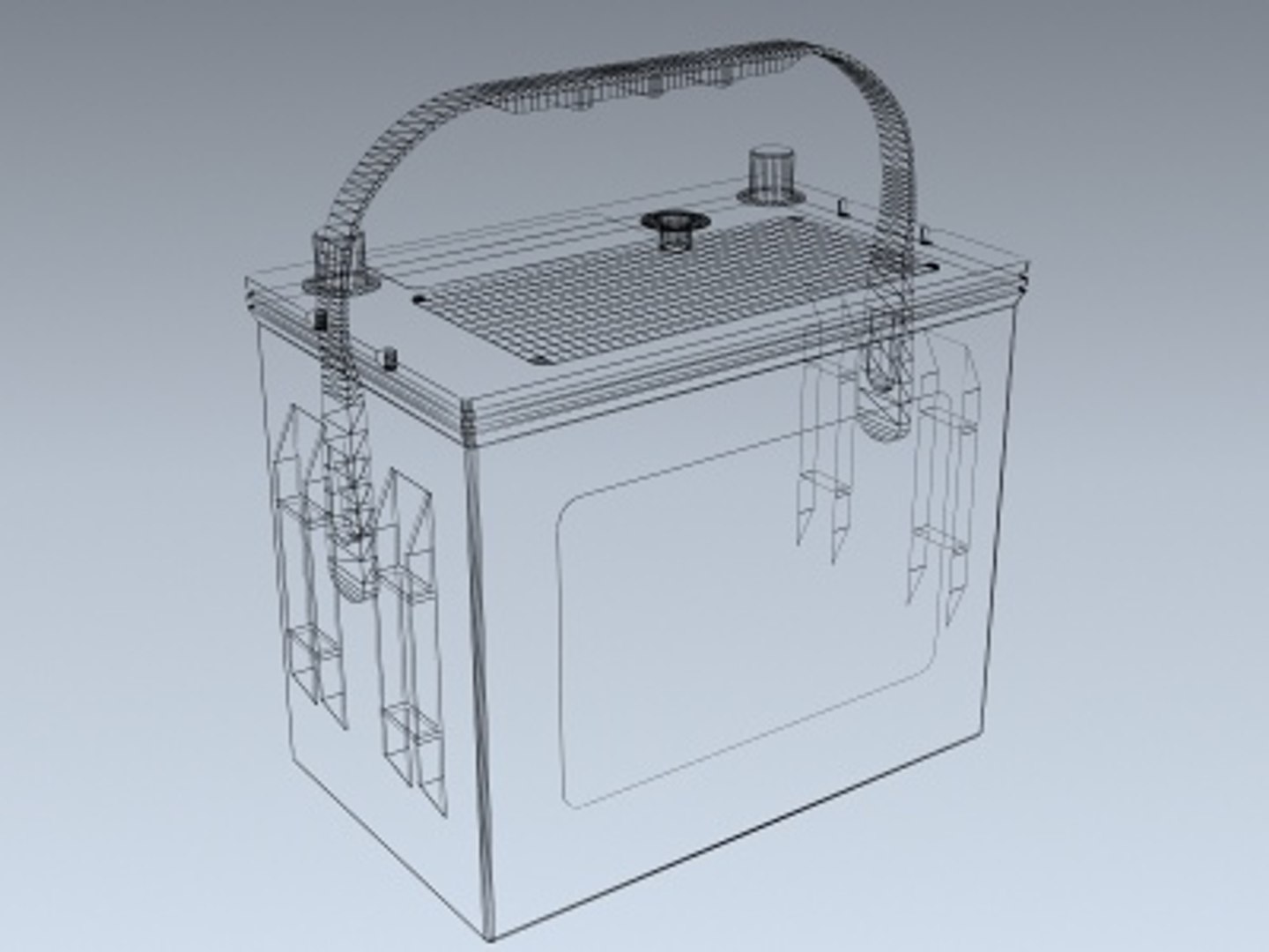 auto battery 3d max