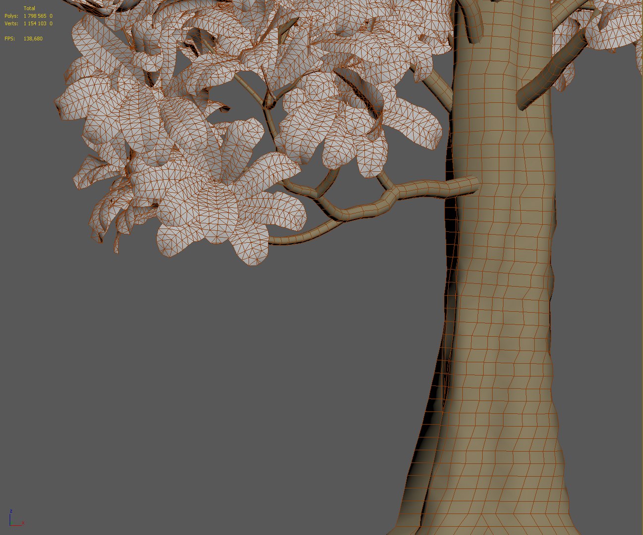 3d magnolia tree leafs model