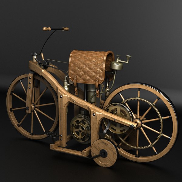 3d model classic motorcycle daimler