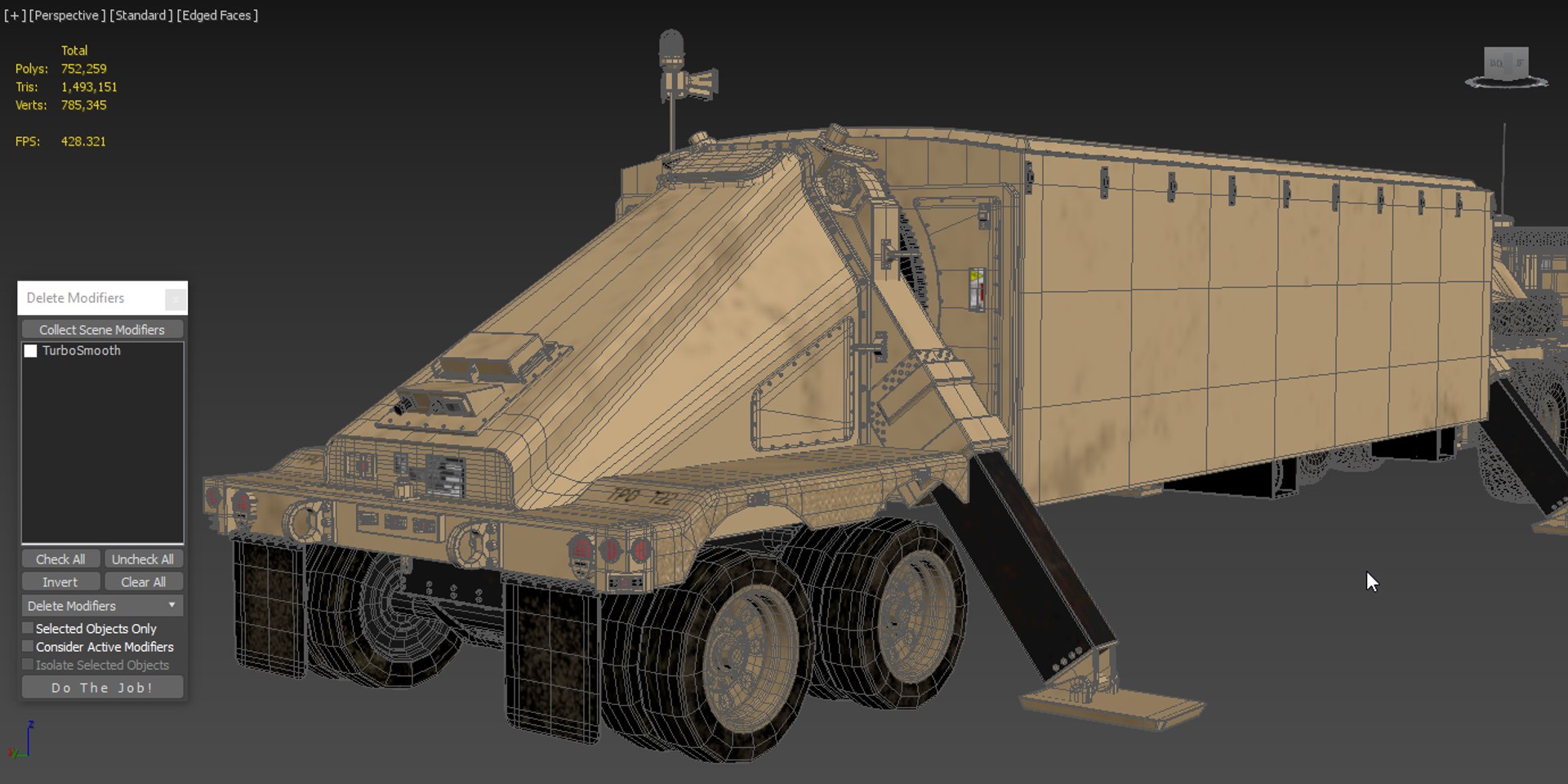 Hemtt M983 Tractor Truck With AN TPY2 X-Band Radar Defense 3D Model ...
