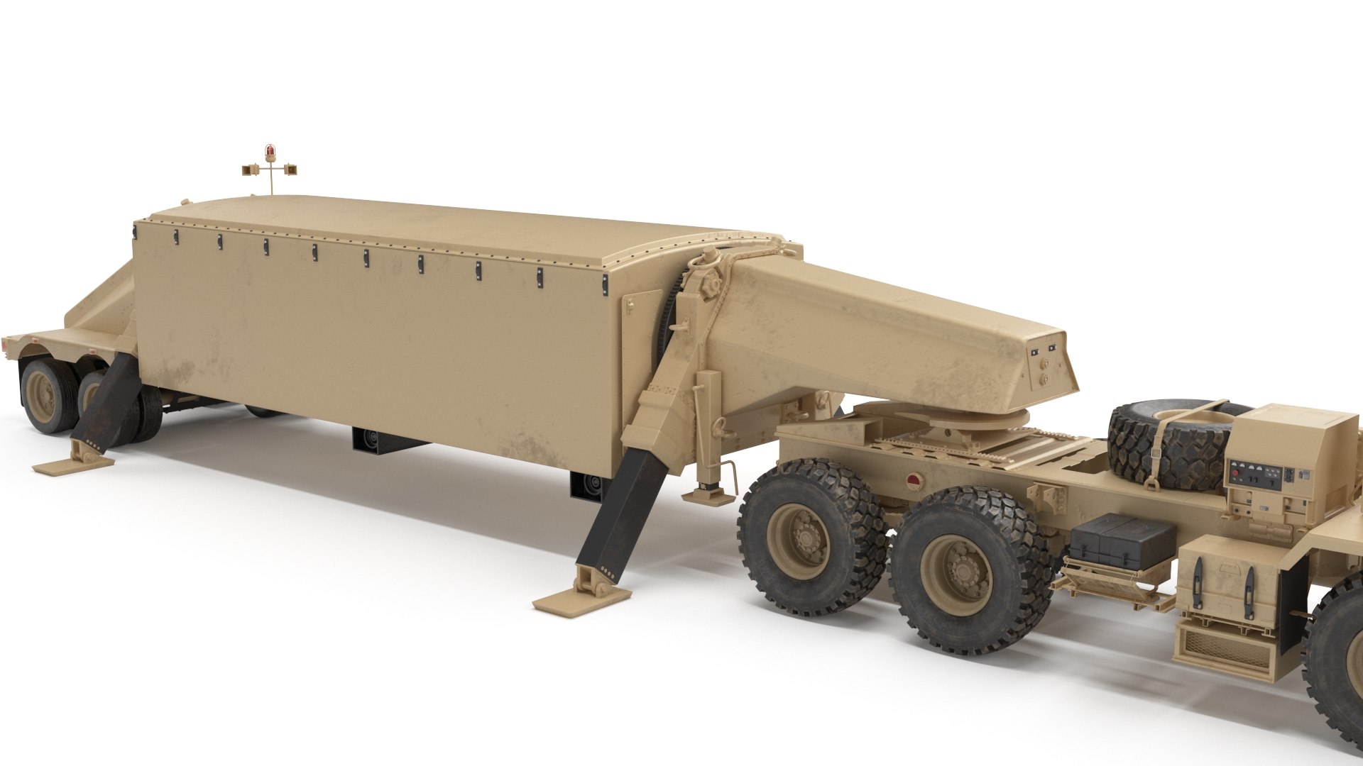 Hemtt M983 Tractor Truck With AN TPY2 X-Band Radar Defense 3D Model ...