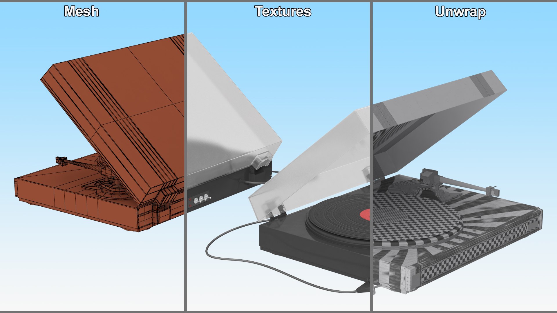 3D Retro Turntable - TurboSquid 2065209