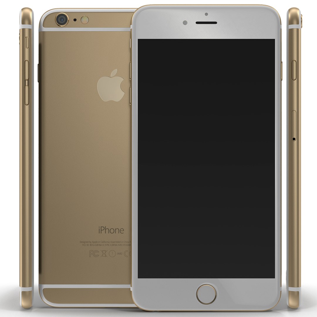 iphone 6 gold modeled obj