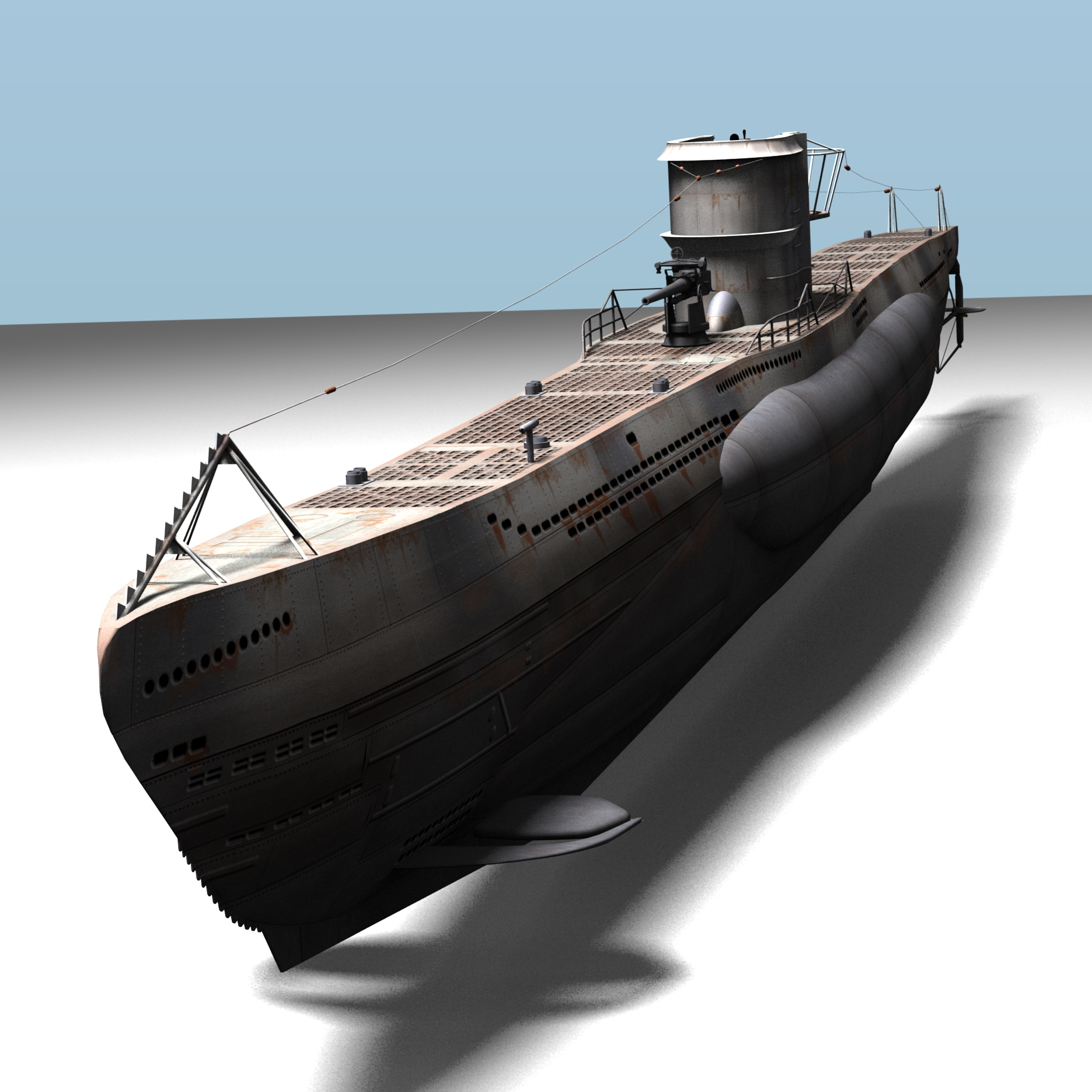 3d obj type viic u-boat u-96