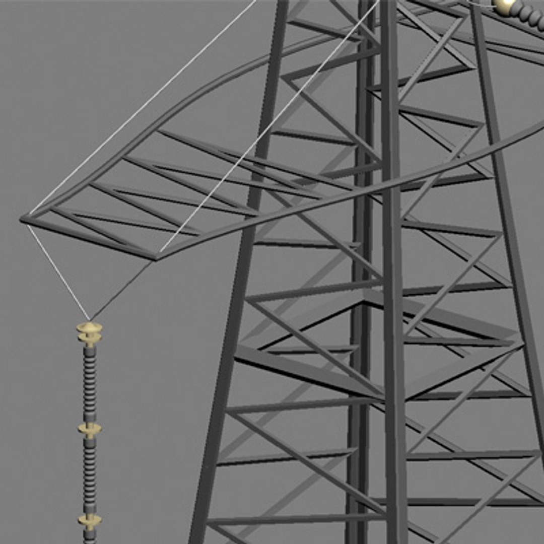 3d Poles Pylons Model
