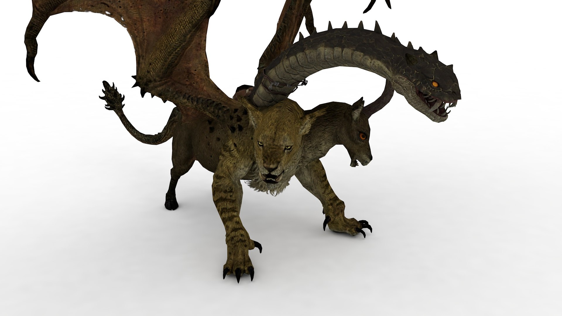 3D Chimera Rigged And Animated - TurboSquid 2375741