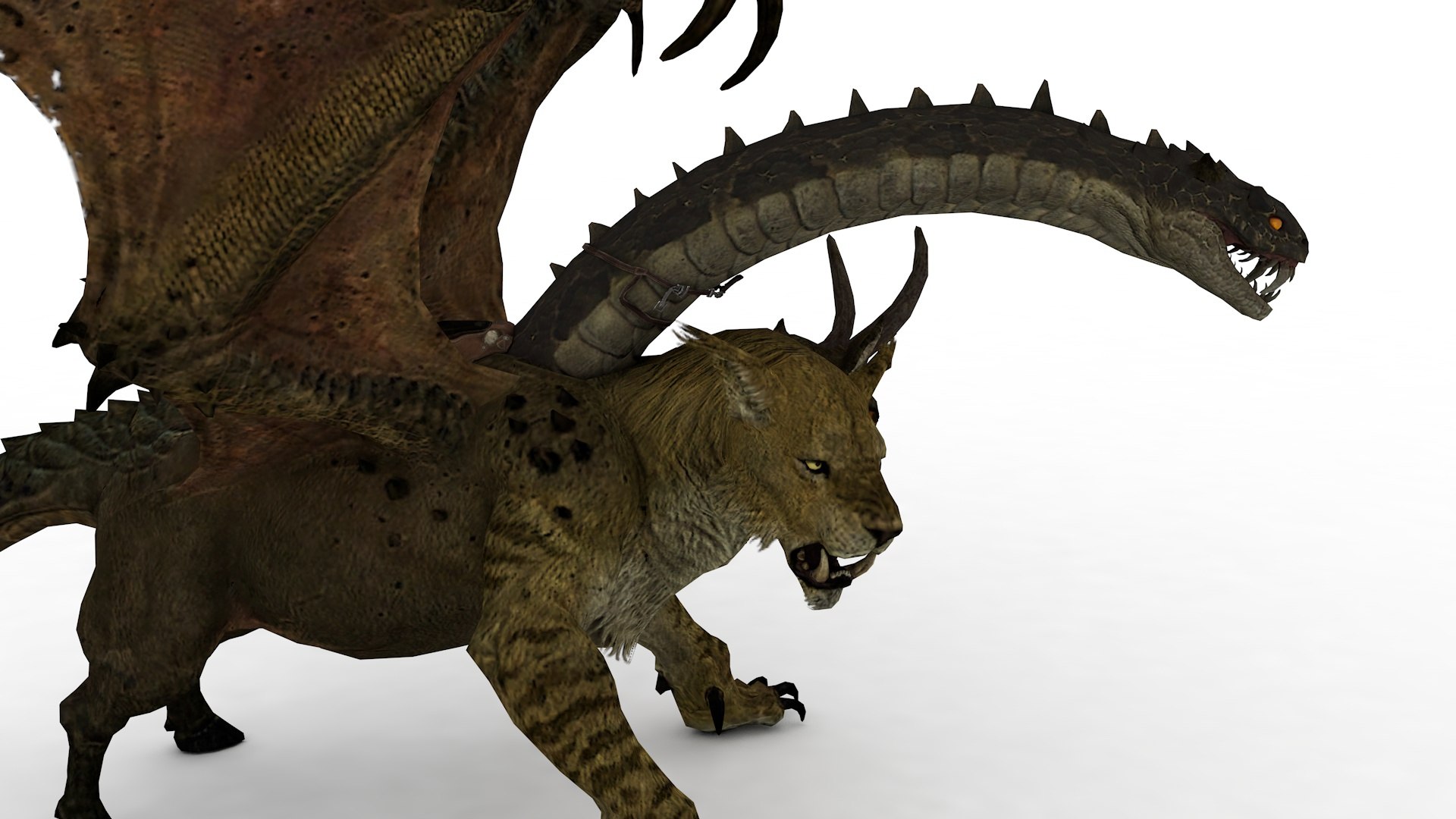 3D Chimera Rigged And Animated - TurboSquid 2375741