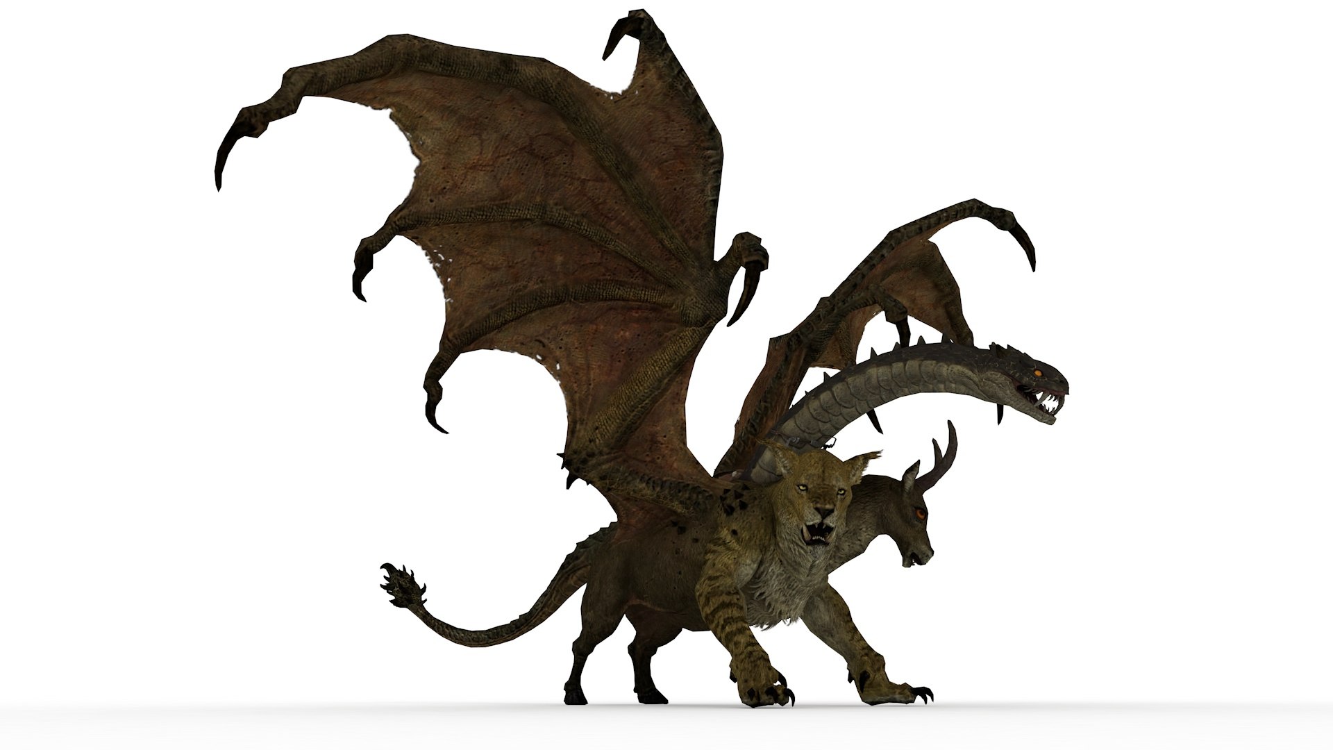 3D Chimera Rigged And Animated - TurboSquid 2375741