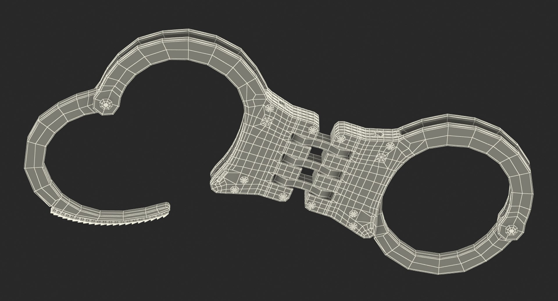 Hinged Handcuffs 3d 3ds