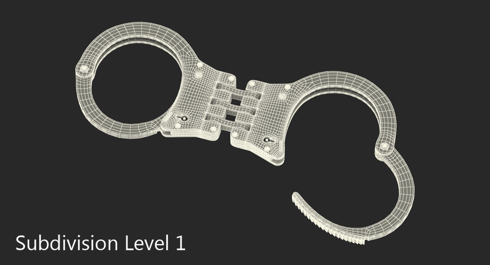 Hinged Handcuffs 3d 3ds