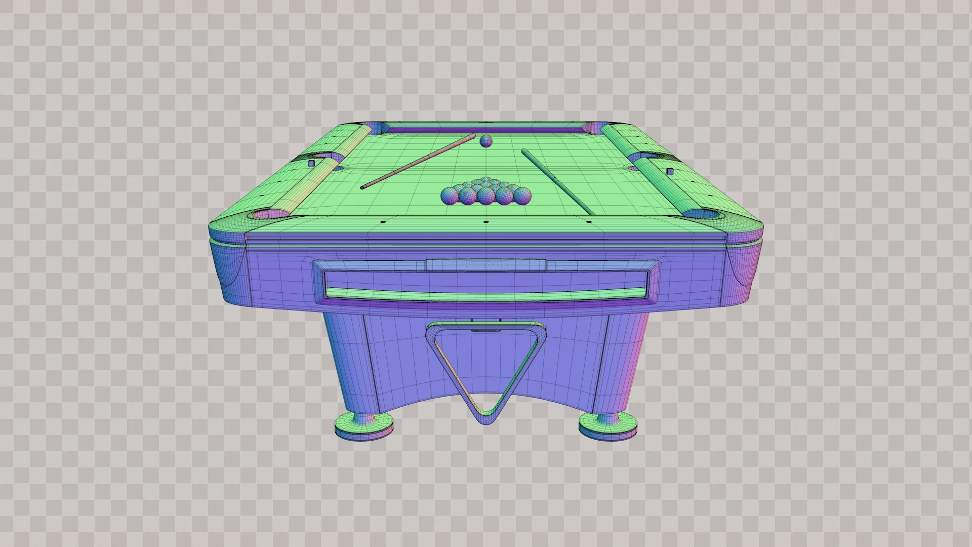 3D Model Billiard Pool Table - TurboSquid 1929735