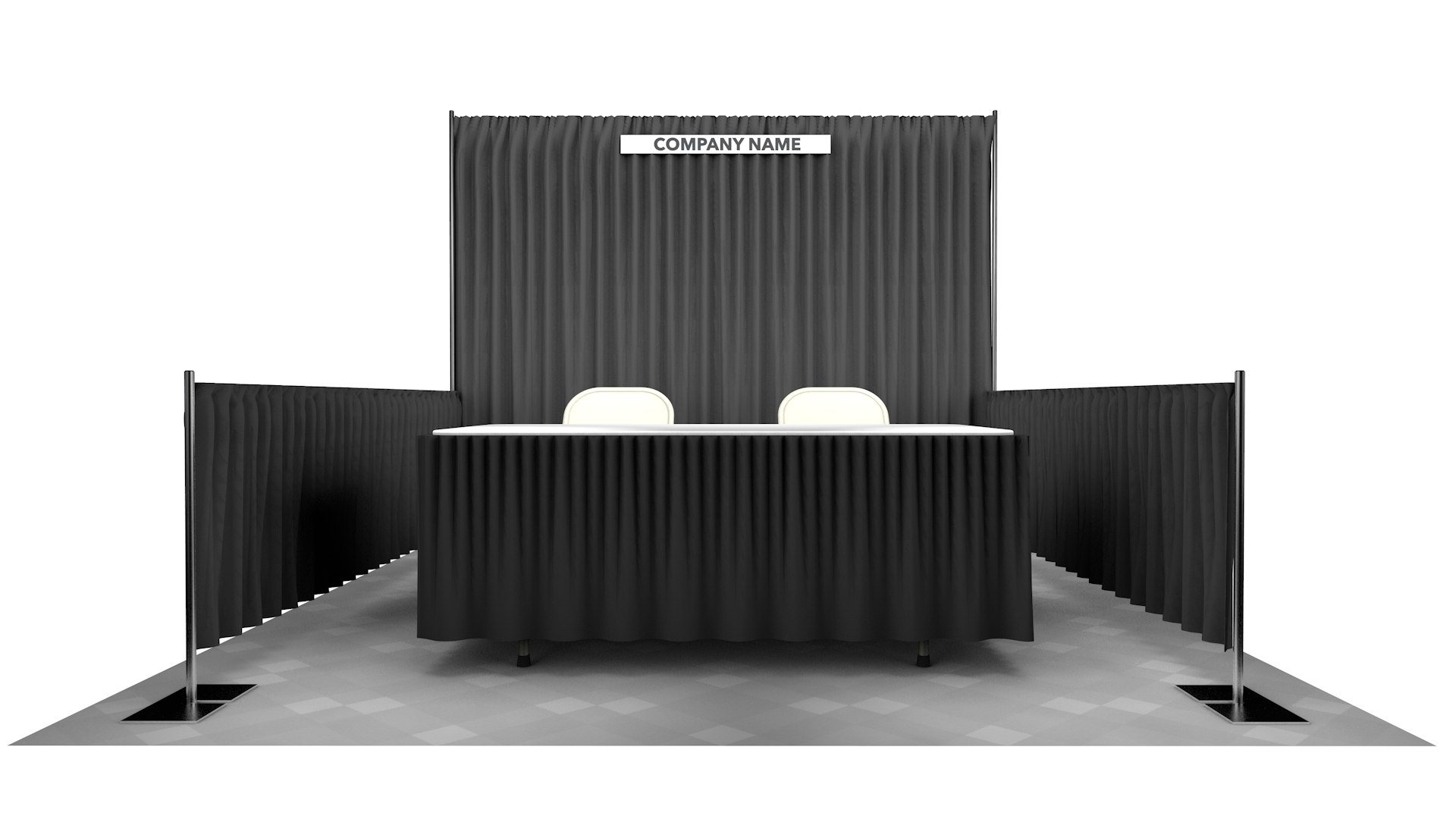 Pipe And Drape Trade Show Booth 3D Model - TurboSquid 1977543