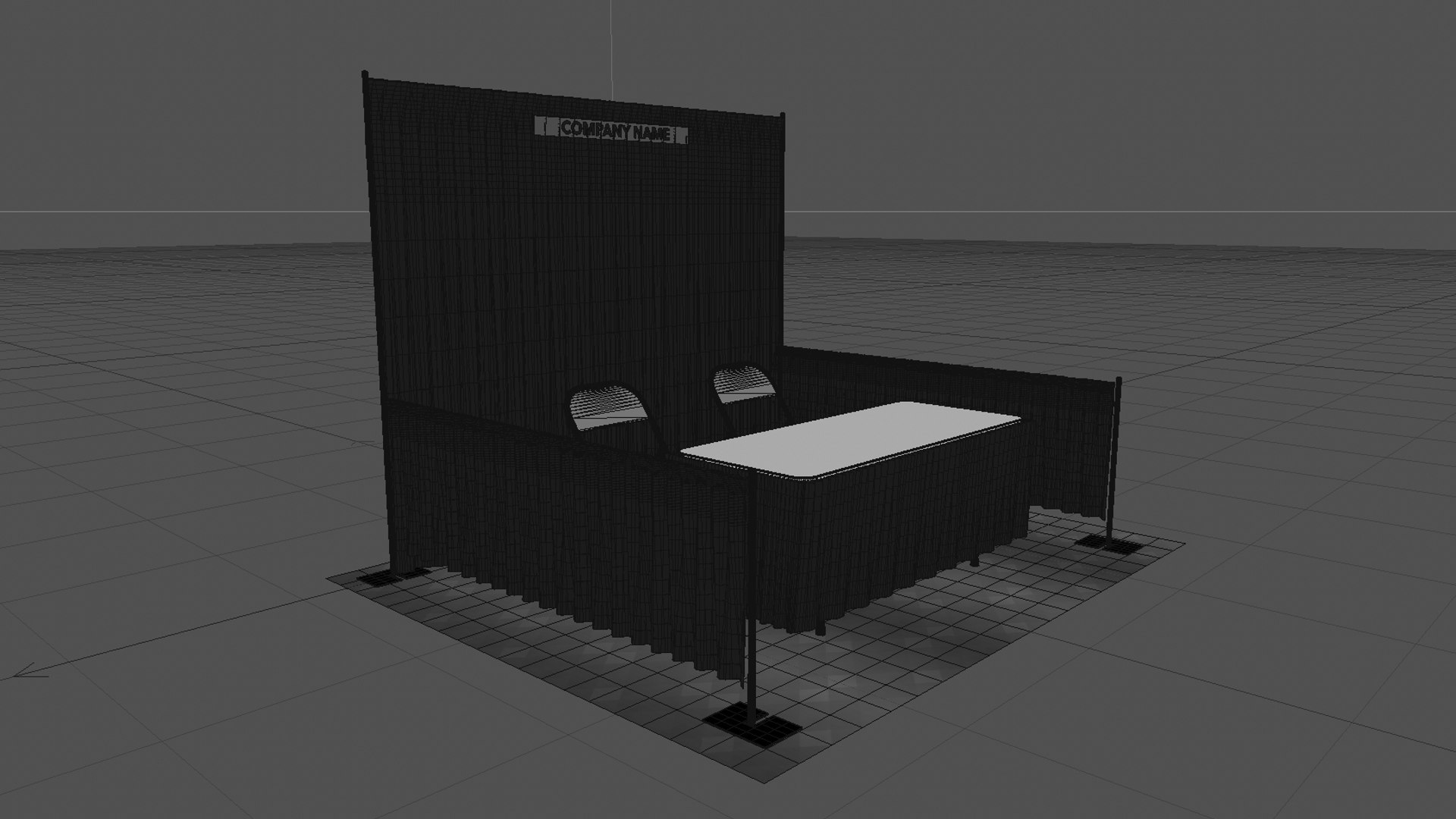 Pipe And Drape Trade Show Booth 3D Model - TurboSquid 1977543