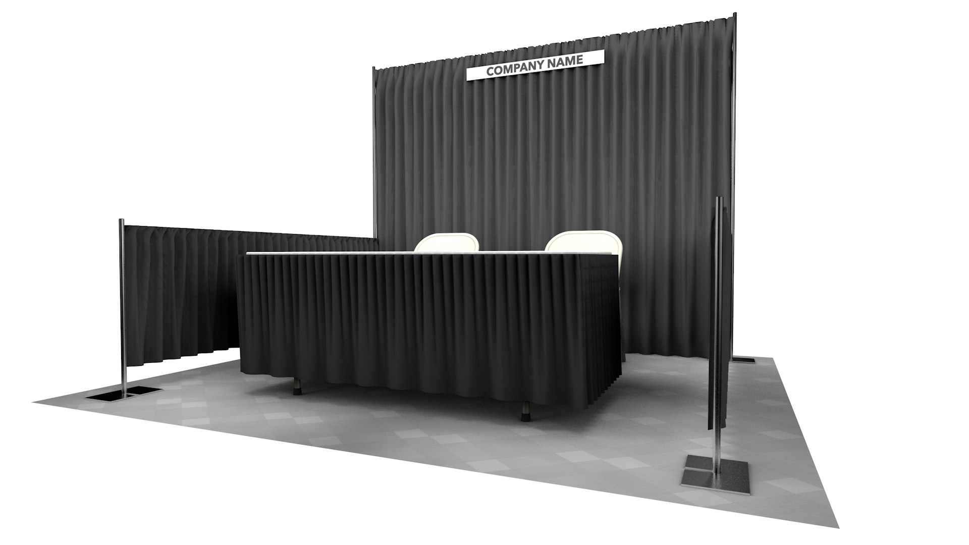 Pipe And Drape Trade Show Booth 3D Model - TurboSquid 1977543