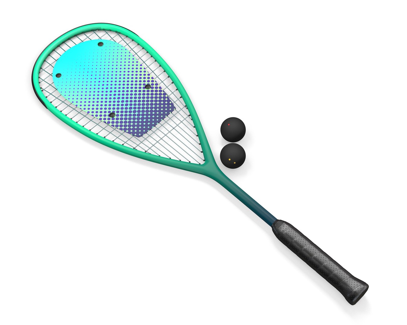 3D Squash Set - Paddle And Balls Model - TurboSquid 2159542