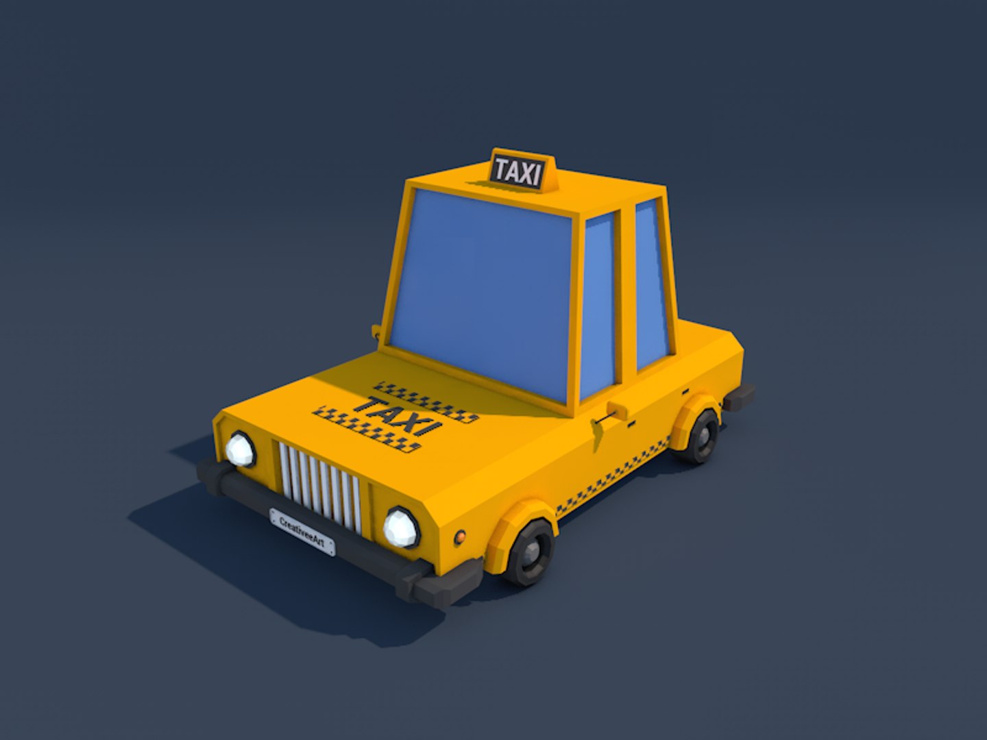Taxi Car 3d Model