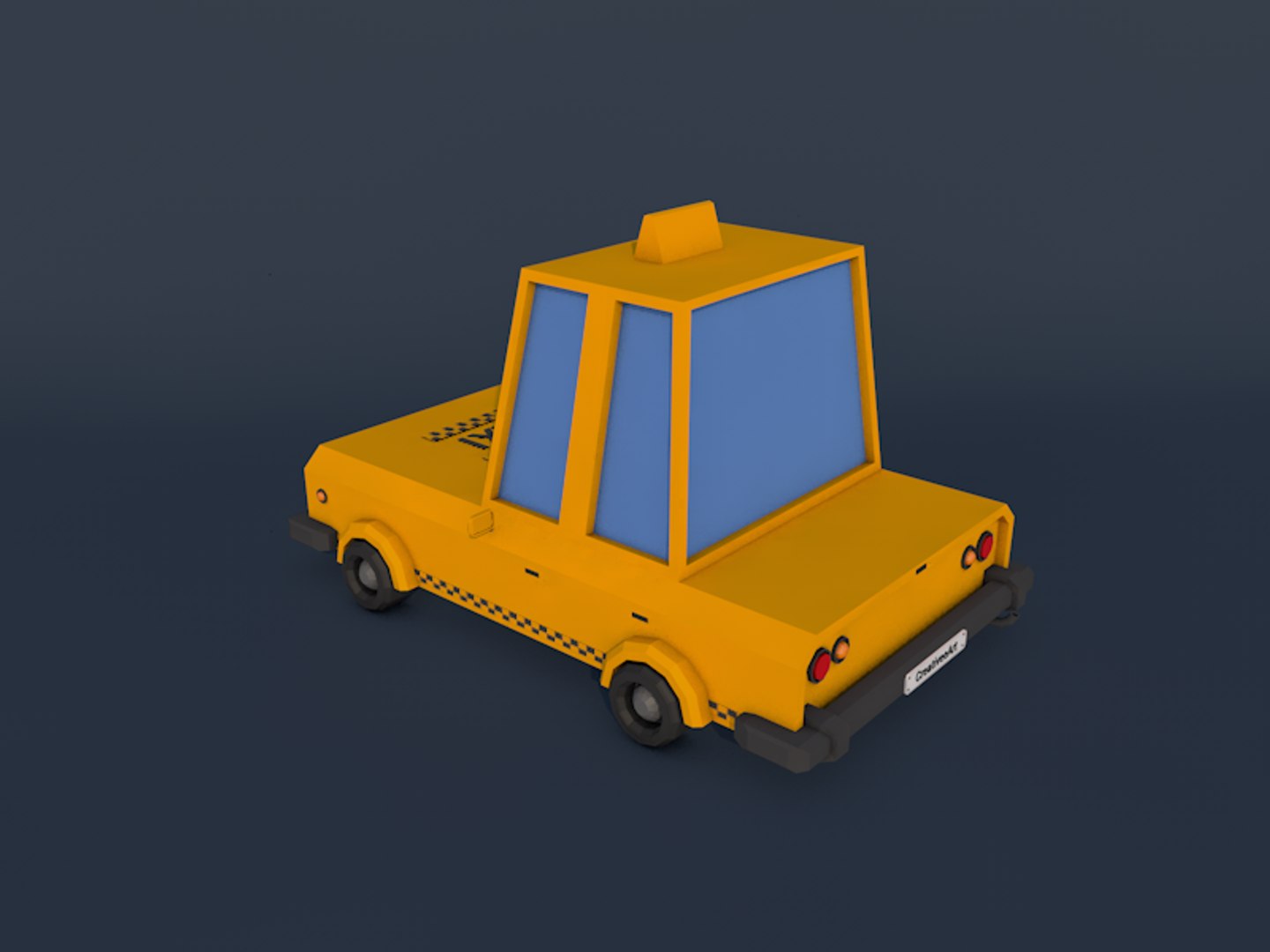 Taxi Car 3d Model