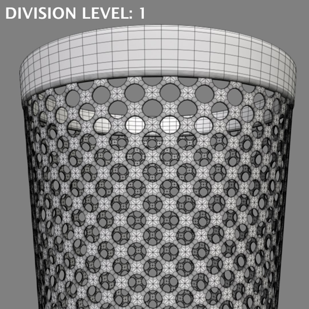 Waste Paper Basket 3d Model