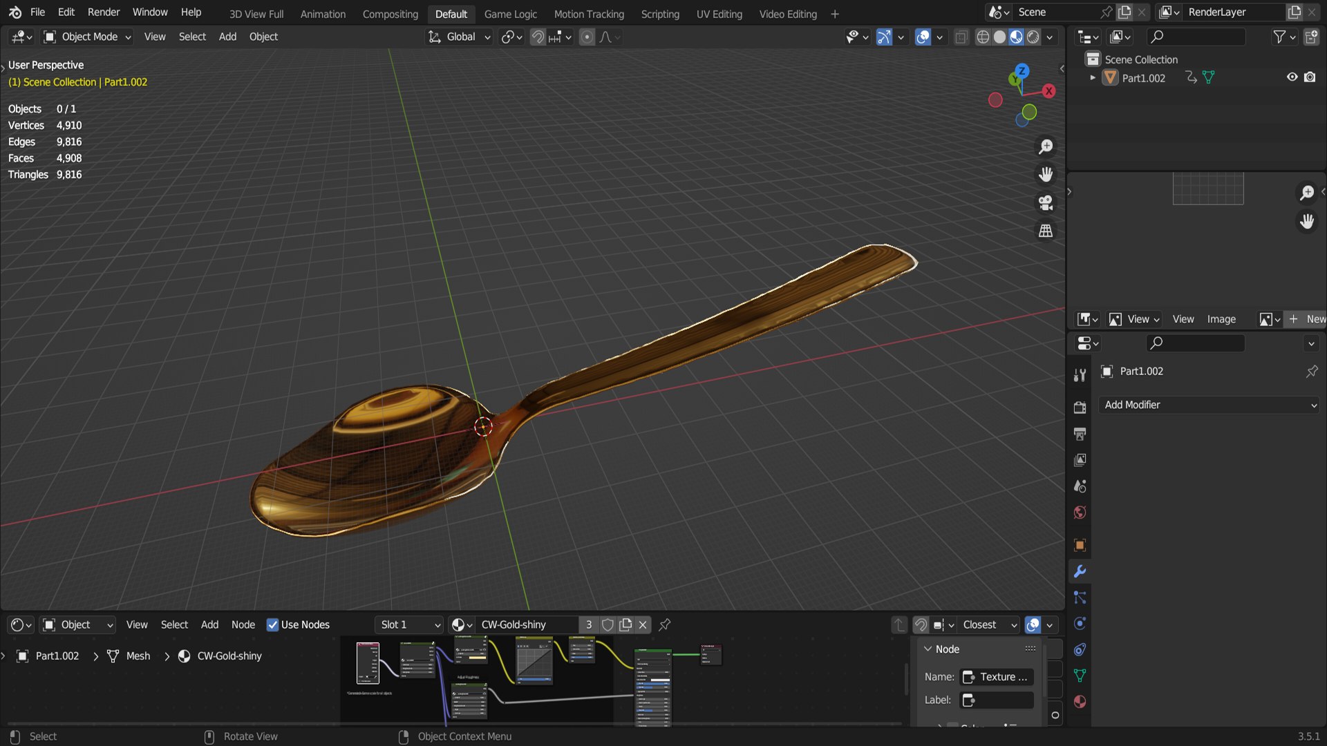 3D Golden Spoon Model - TurboSquid 2020866