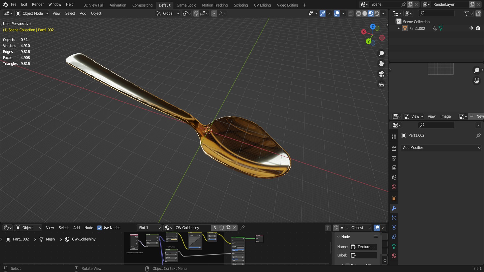 3D Golden Spoon Model - TurboSquid 2020866
