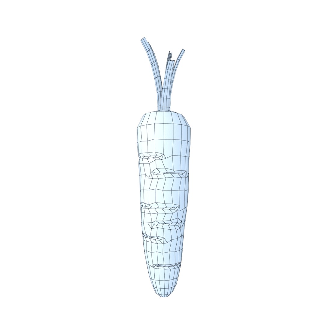 Cartoon Carrot 3d Model