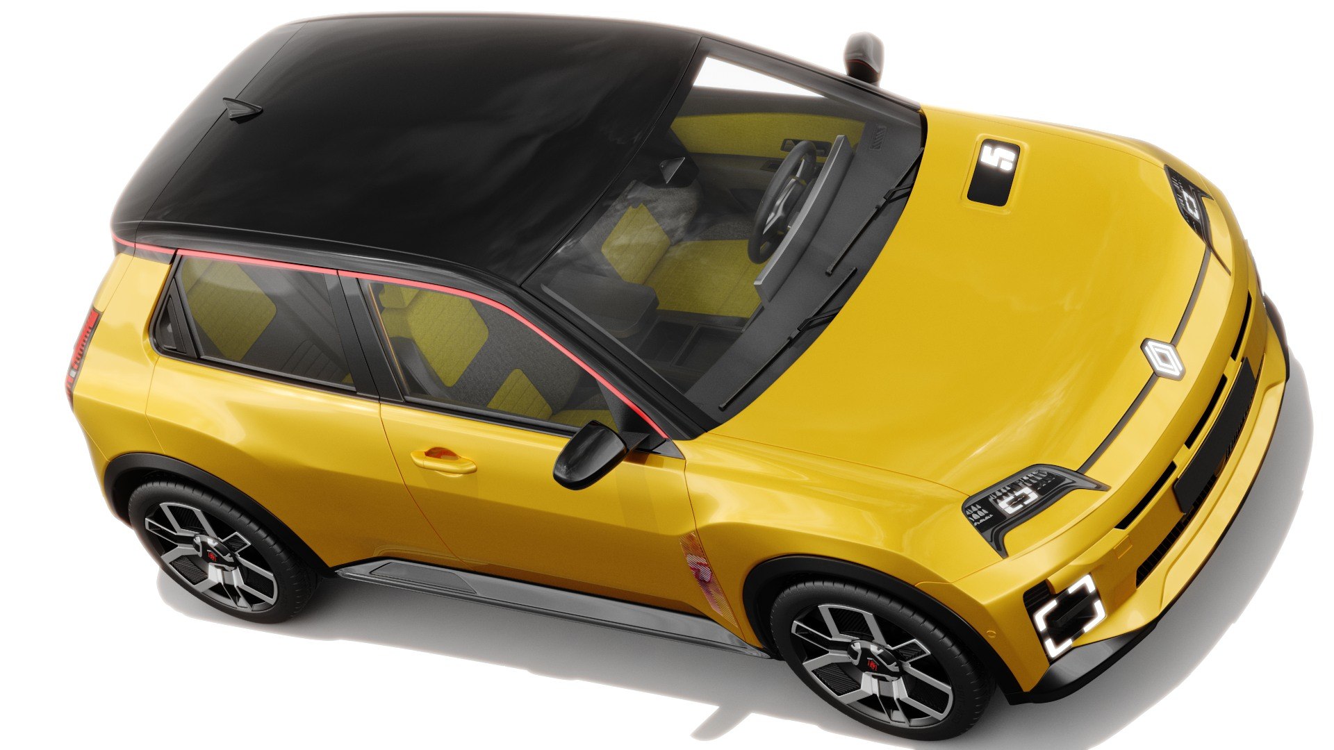 Renault 5 E-Tech 2025 With Interior 3D - TurboSquid 2209227