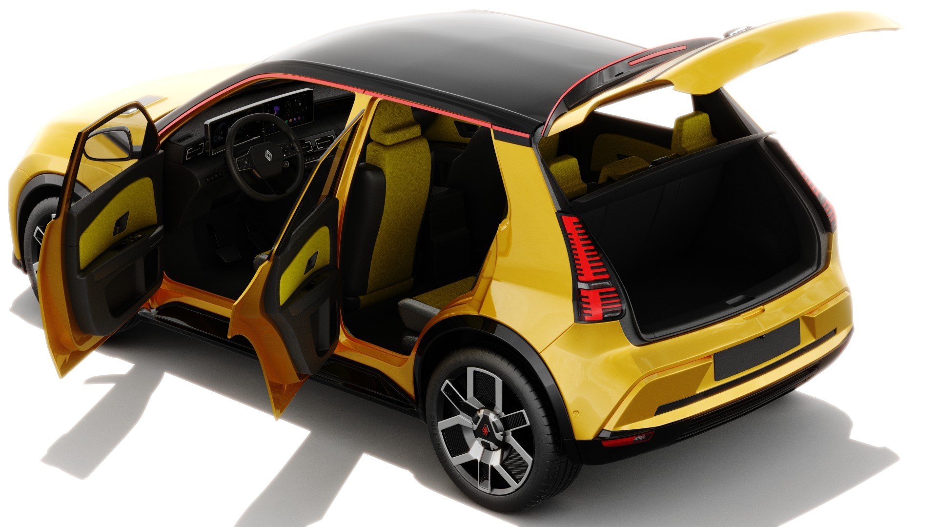 Renault 5 E-Tech 2025 With Interior 3D - TurboSquid 2209227