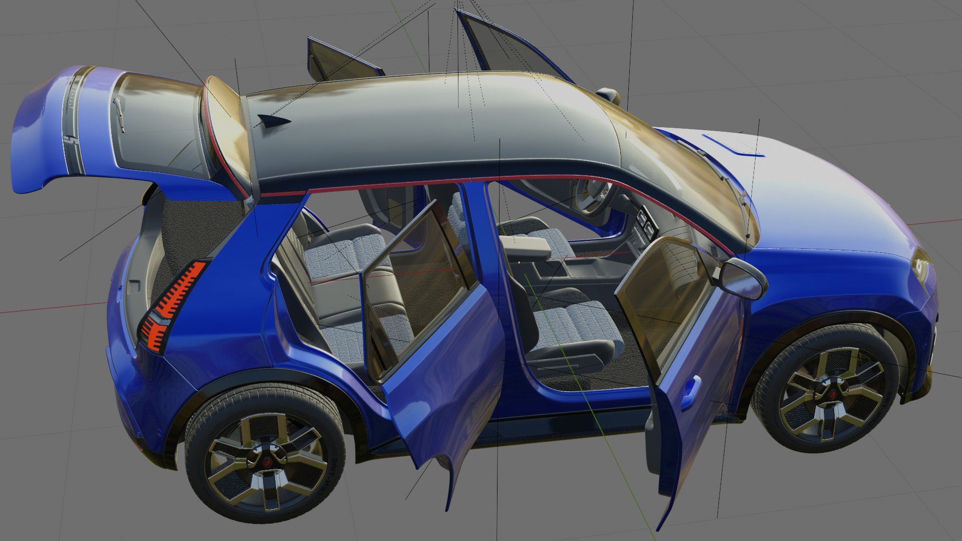 Renault 5 E-Tech 2025 With Interior 3D - TurboSquid 2209227