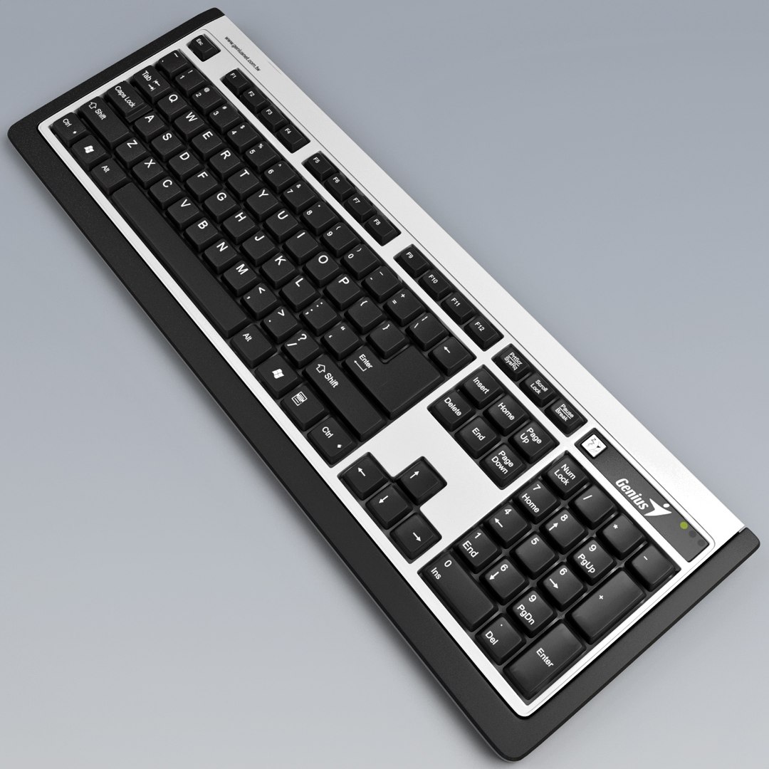 keyboards set modelled 3d model