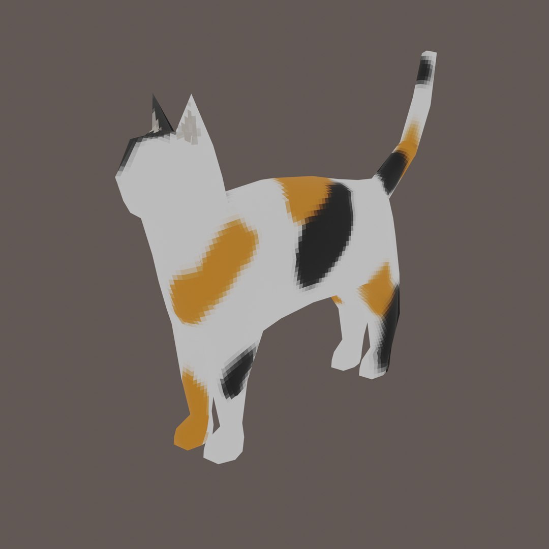 Low Poly Cat 3D Model - TurboSquid 2125649