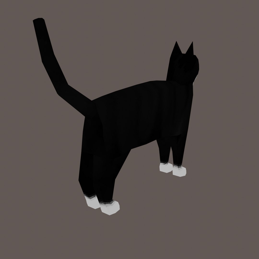 Low Poly Cat 3D Model - TurboSquid 2125649